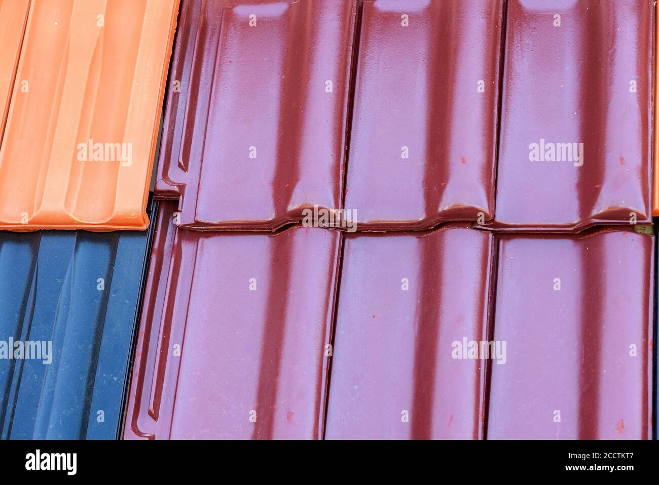 roof tiles of various colors for roofs Stock Photo - Alamy