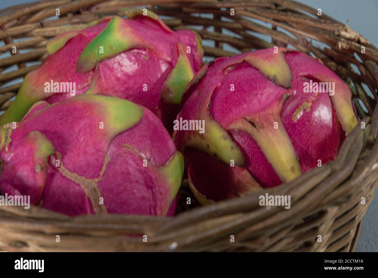 Natural pitaya fruits. Pitaia is the name given to the fruit of several ...