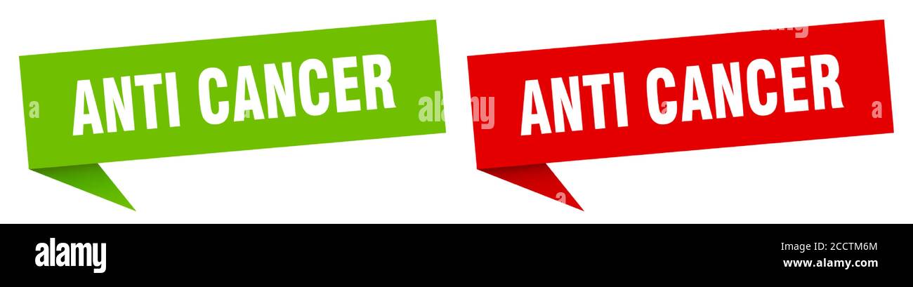 anti cancer banner sign. anti cancer speech bubble label set Stock ...