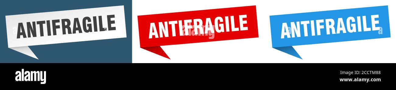 antifragile banner sign. antifragile speech bubble label set Stock ...