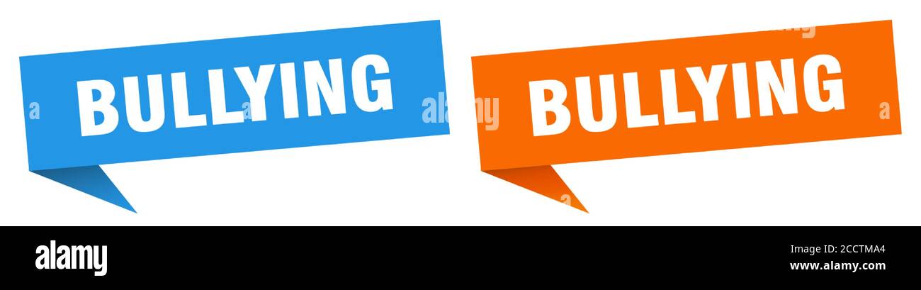 bullying banner sign. bullying speech bubble label set Stock Vector ...