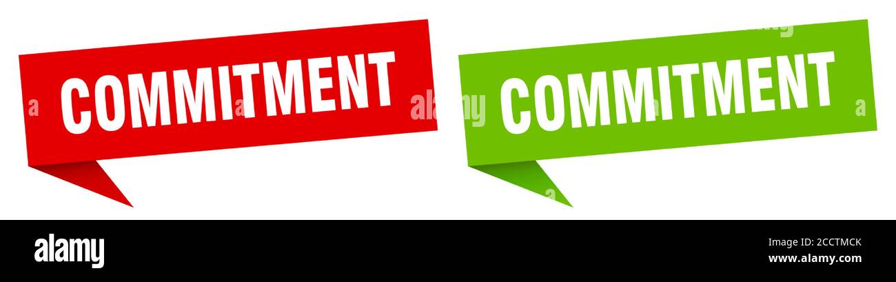 commitment banner sign. commitment speech bubble label set Stock Vector ...