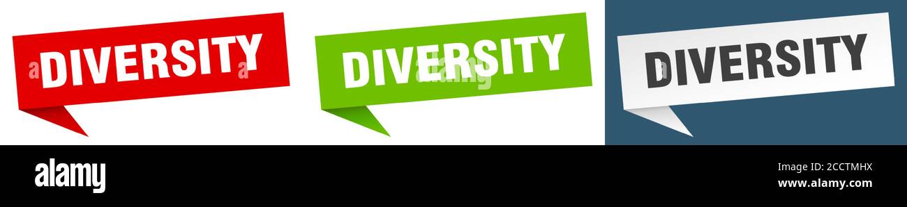diversity banner sign. diversity speech bubble label set Stock Vector ...
