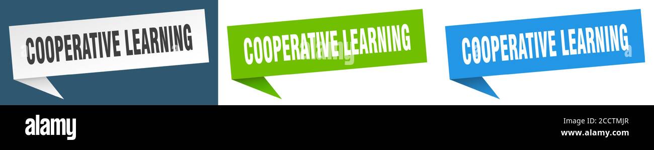 cooperative learning banner sign. cooperative learning speech bubble ...