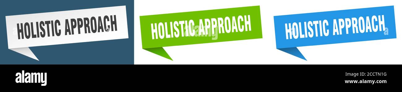 holistic approach banner sign. holistic approach speech bubble label ...