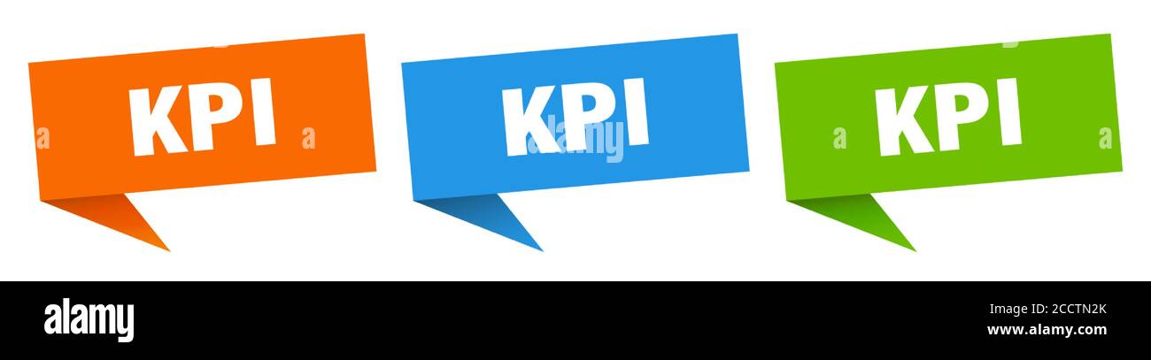 kpi banner sign. kpi speech bubble label set Stock Vector Image & Art ...
