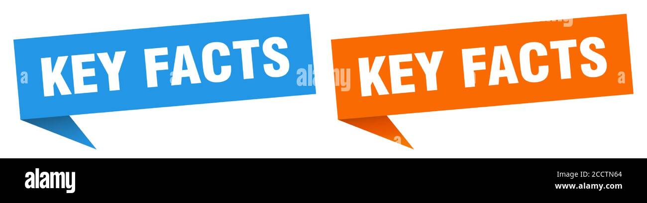 key facts banner sign. key facts speech bubble label set Stock Vector ...