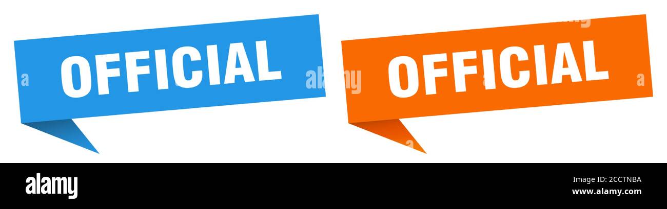official banner sign. official speech bubble label set Stock Vector ...