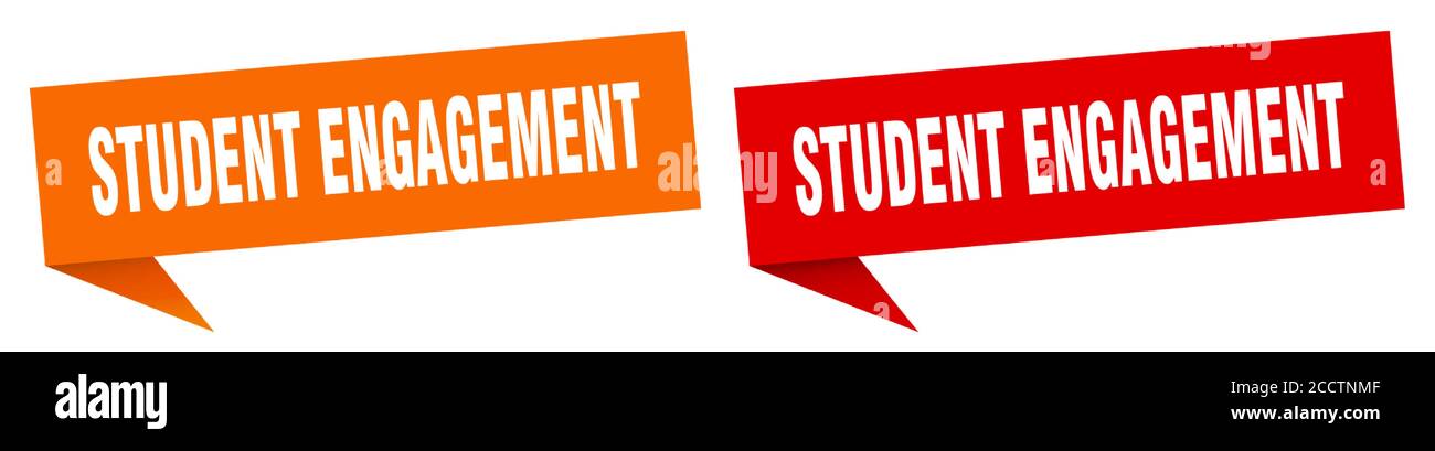 student engagement banner sign. student engagement speech bubble label ...