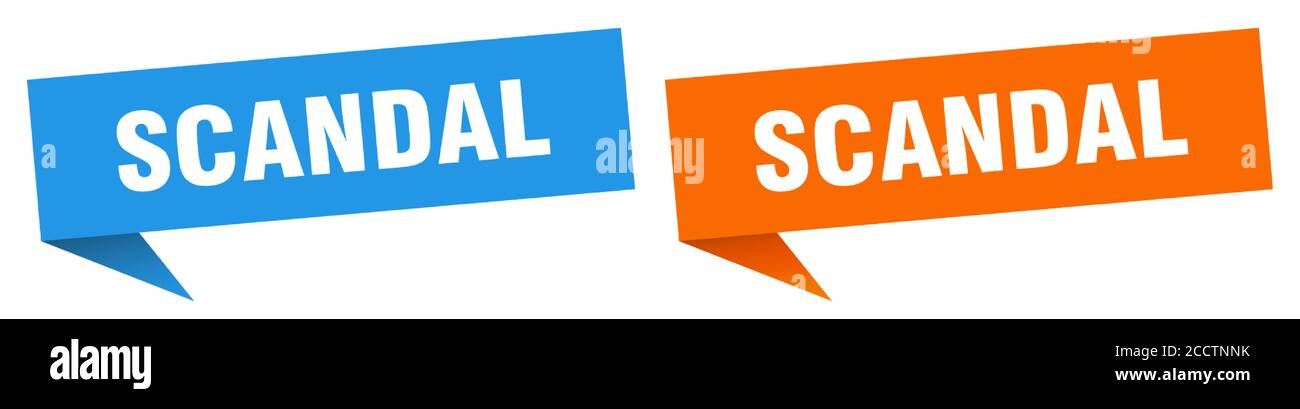 scandal banner sign. scandal speech bubble label set Stock Vector Image ...