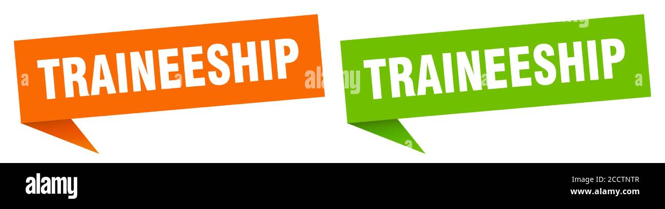 traineeship banner sign. traineeship speech bubble label set Stock Vector Image & Art - Alamy