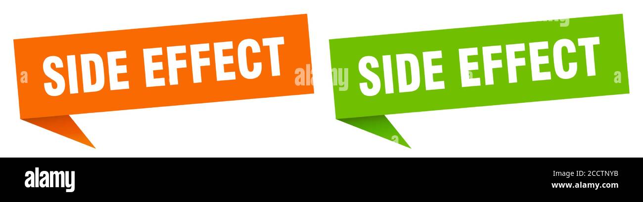 side effect banner sign. side effect speech bubble label set Stock Vector Image & Art - Alamy