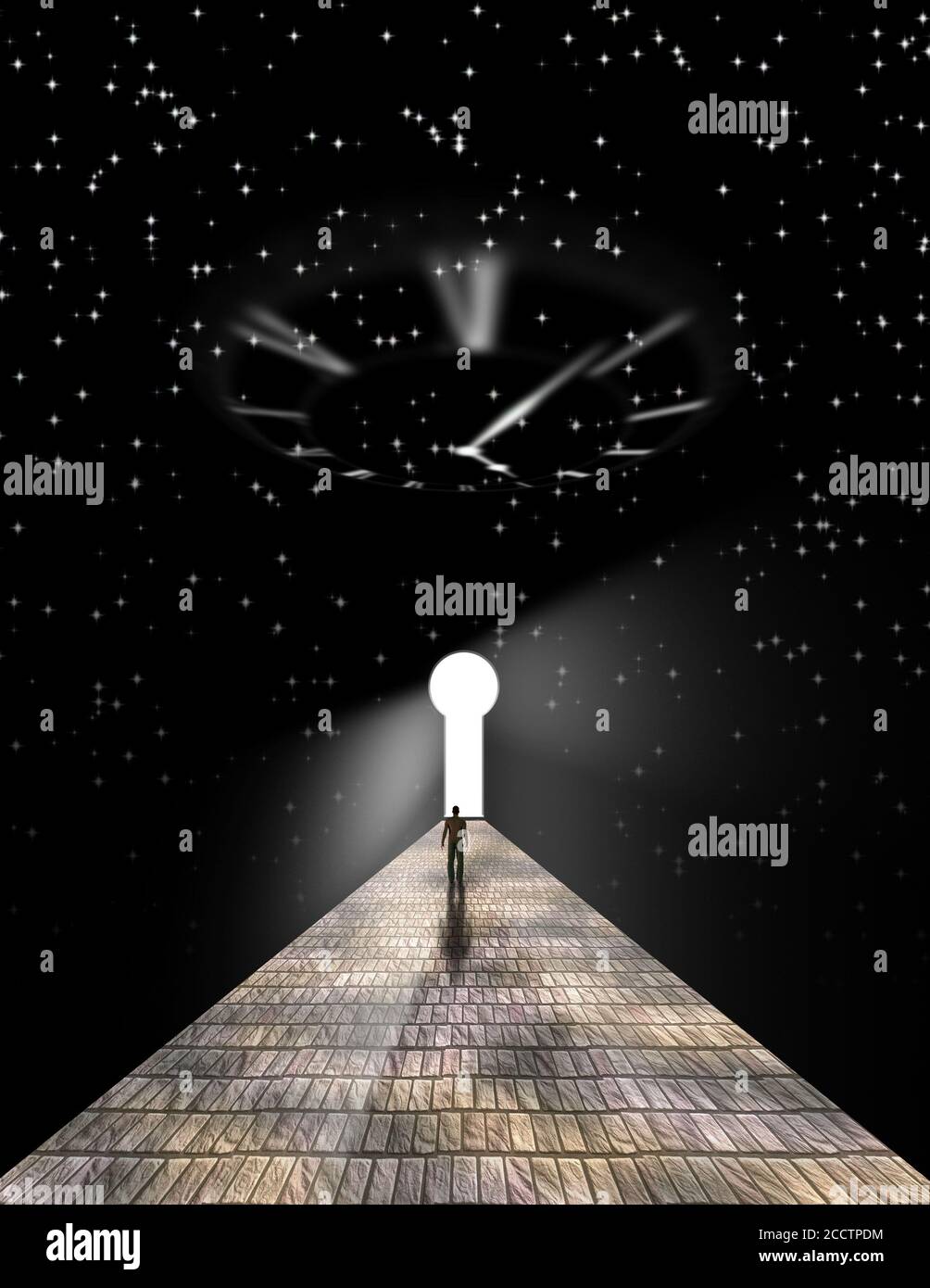 Old door light through keyhole hi-res stock photography and images - Alamy