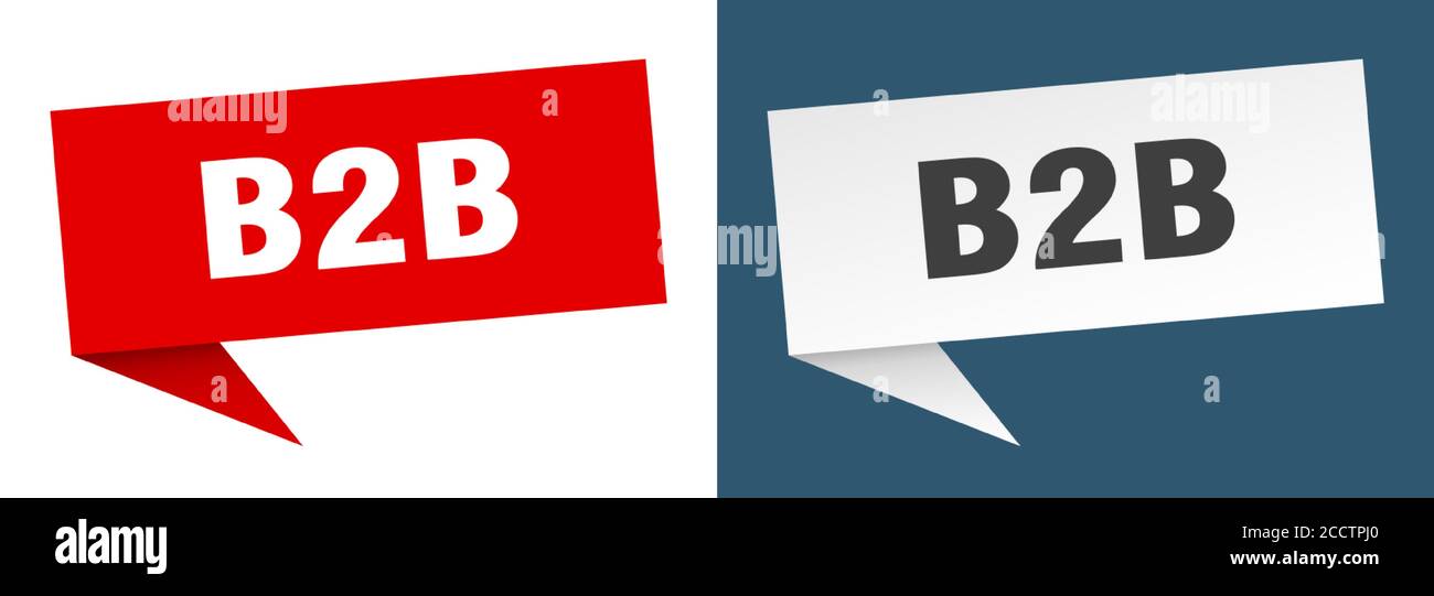b2b banner sign. b2b speech bubble label set Stock Vector Image & Art ...