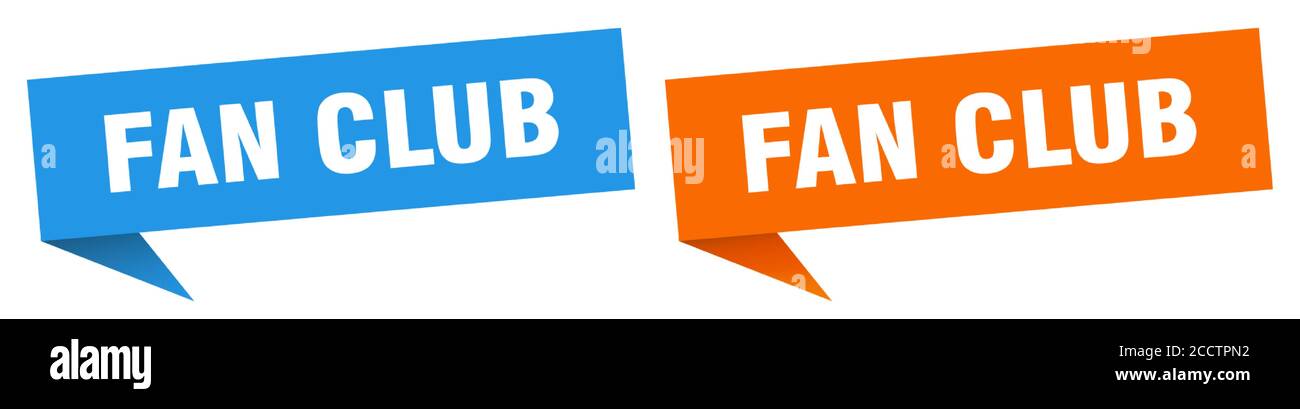 fan club banner sign. fan club speech bubble label set Stock Vector ...