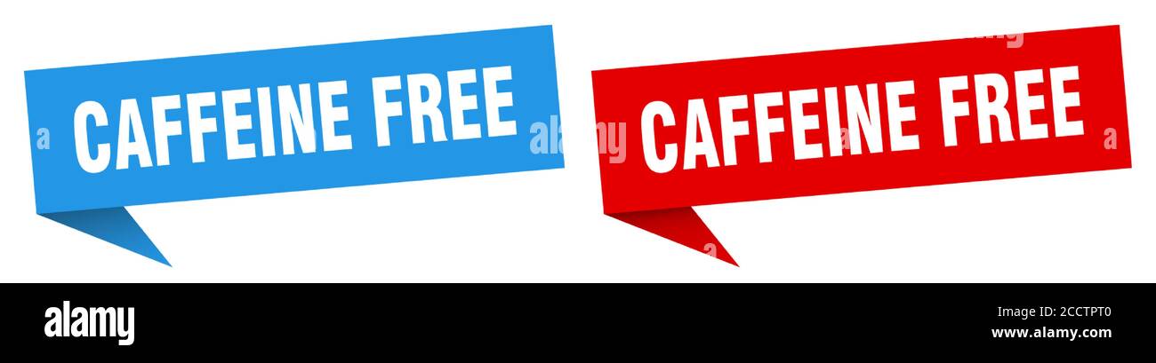 caffeine free banner sign. caffeine free speech bubble label set Stock ...