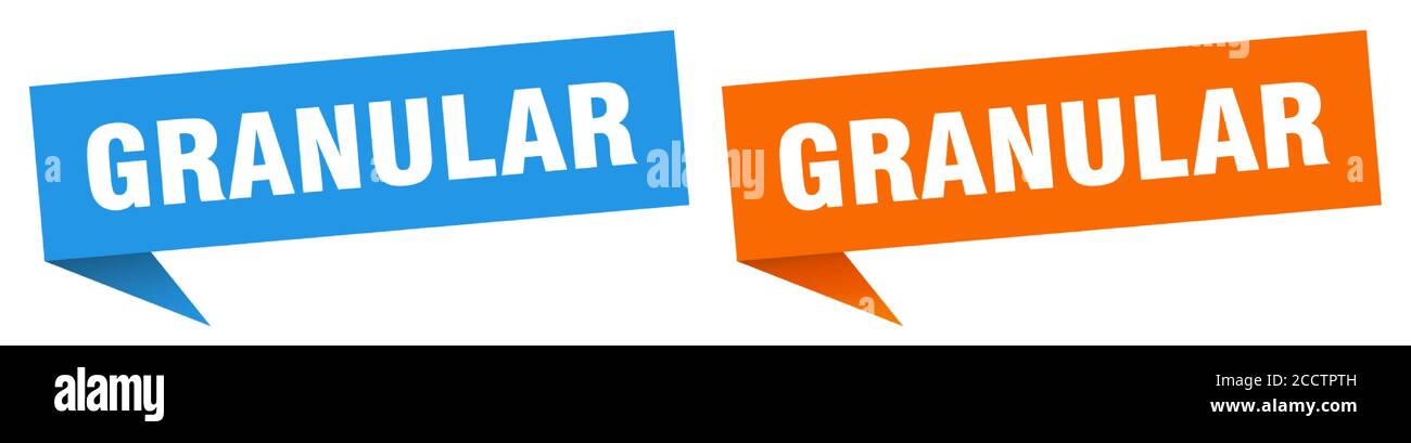 granular banner sign. granular speech bubble label set Stock Vector ...