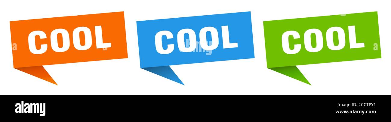 cool banner sign. cool speech bubble label set Stock Vector Image & Art ...
