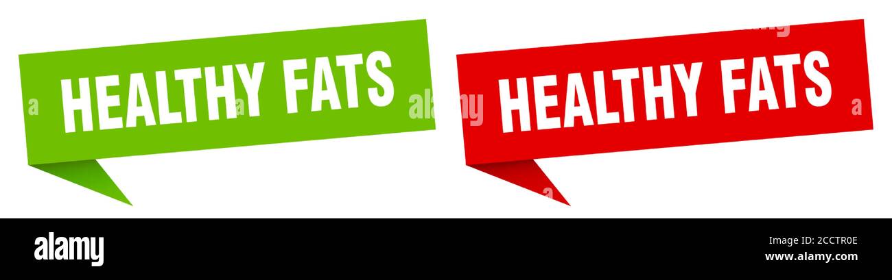 healthy fats banner sign. healthy fats speech bubble label set Stock ...