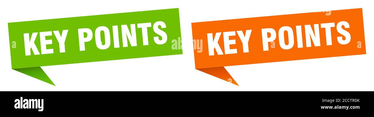 key points banner sign. key points speech bubble label set Stock Vector ...