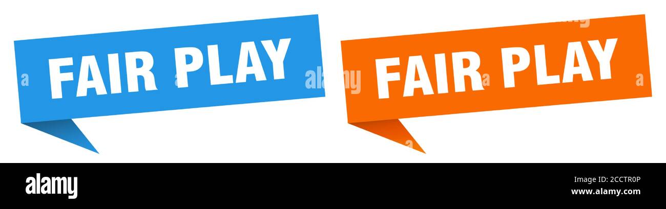fair play banner sign. fair play speech bubble label set Stock Vector ...