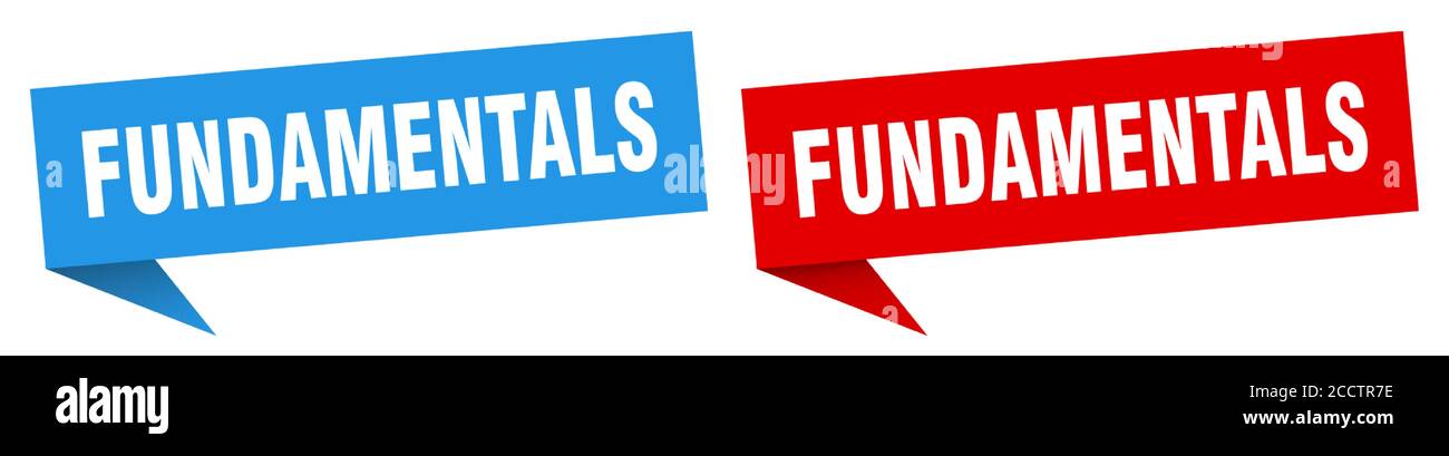 fundamentals banner sign. fundamentals speech bubble label set Stock ...