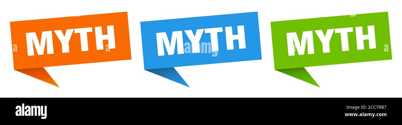 myth banner sign. myth speech bubble label set Stock Vector Image & Art ...