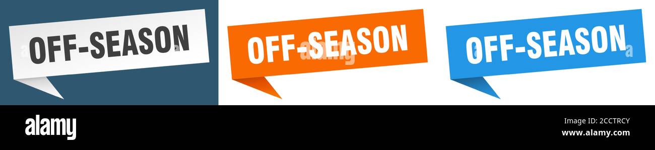 off-season banner sign. off-season speech bubble label set Stock Vector ...