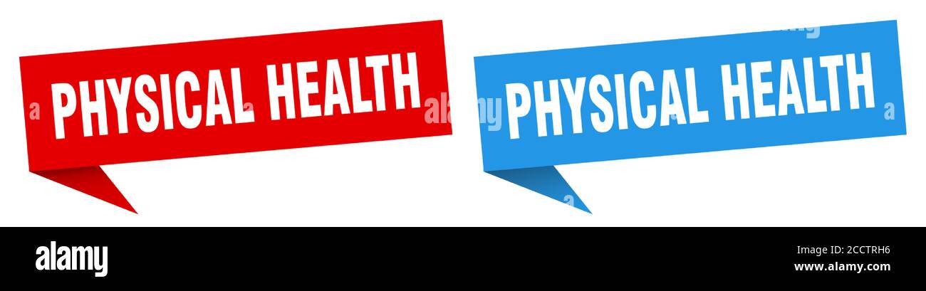 physical health banner sign. physical health speech bubble label set ...