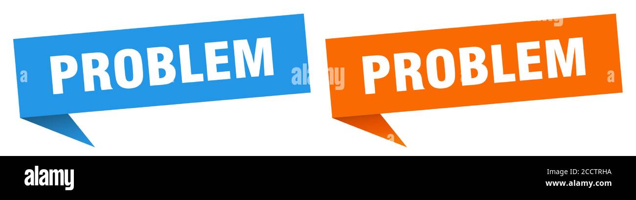 problem banner sign. problem speech bubble label set Stock Vector Image ...