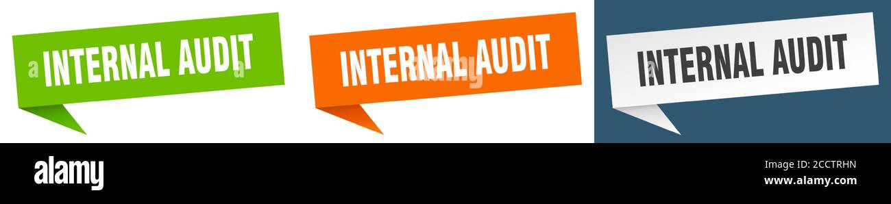 internal audit banner sign. internal audit speech bubble label set ...