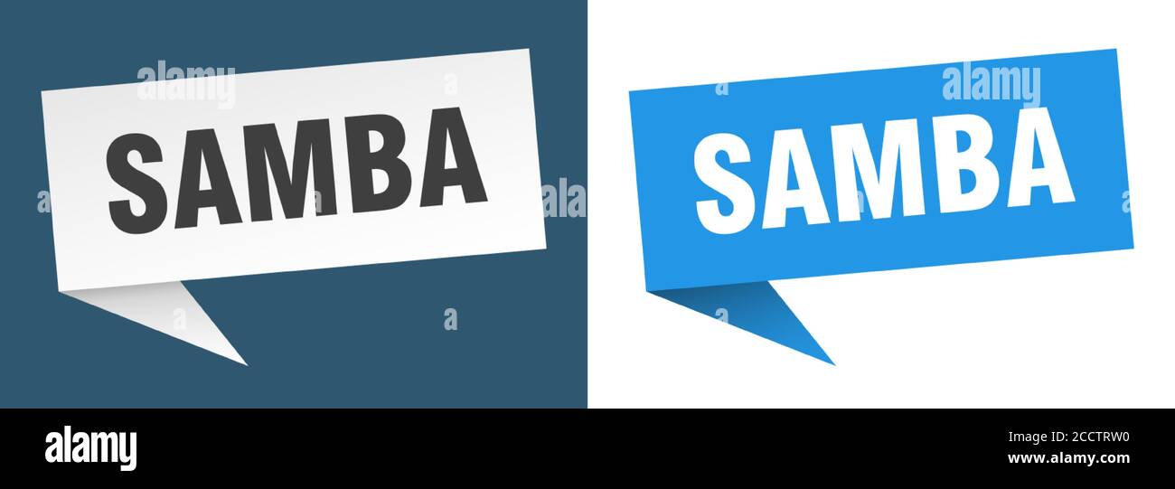 samba banner sign. samba speech bubble label set Stock Vector Image ...