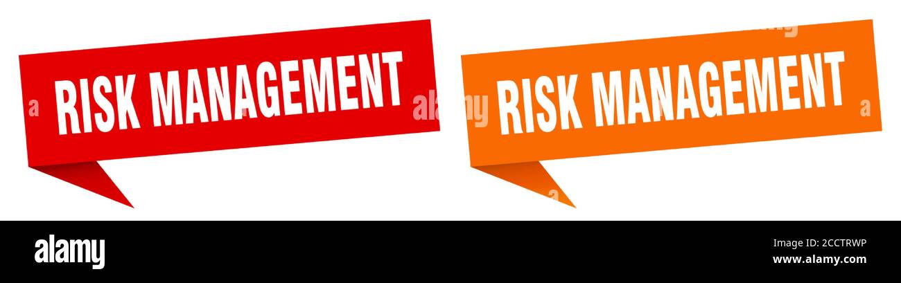 risk management banner sign. risk management speech bubble label set ...