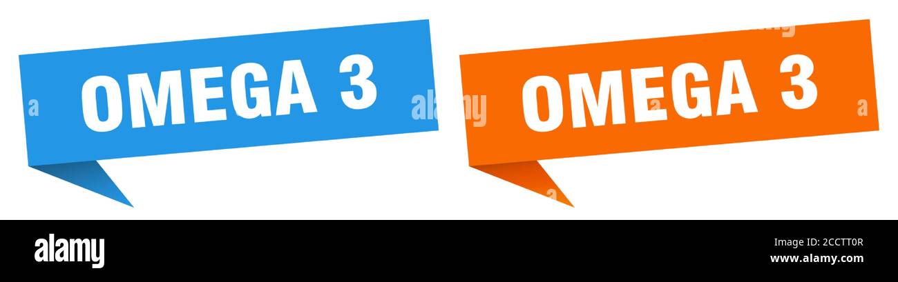 omega 3 banner sign. omega 3 speech bubble label set Stock Vector Image ...