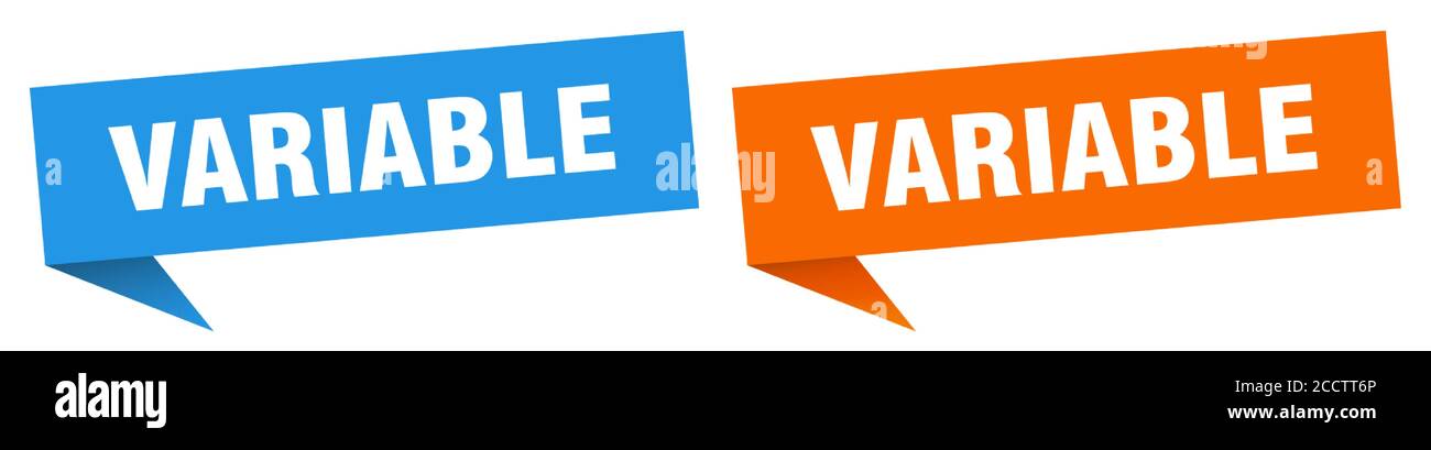 variable banner sign. variable speech bubble label set Stock Vector ...