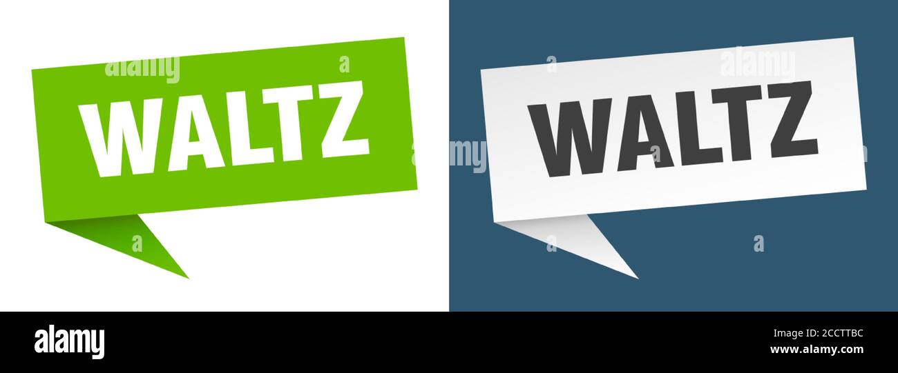 waltz banner sign. waltz speech bubble label set Stock Vector Image ...
