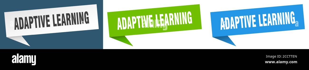 adaptive learning banner sign. adaptive learning speech bubble label ...