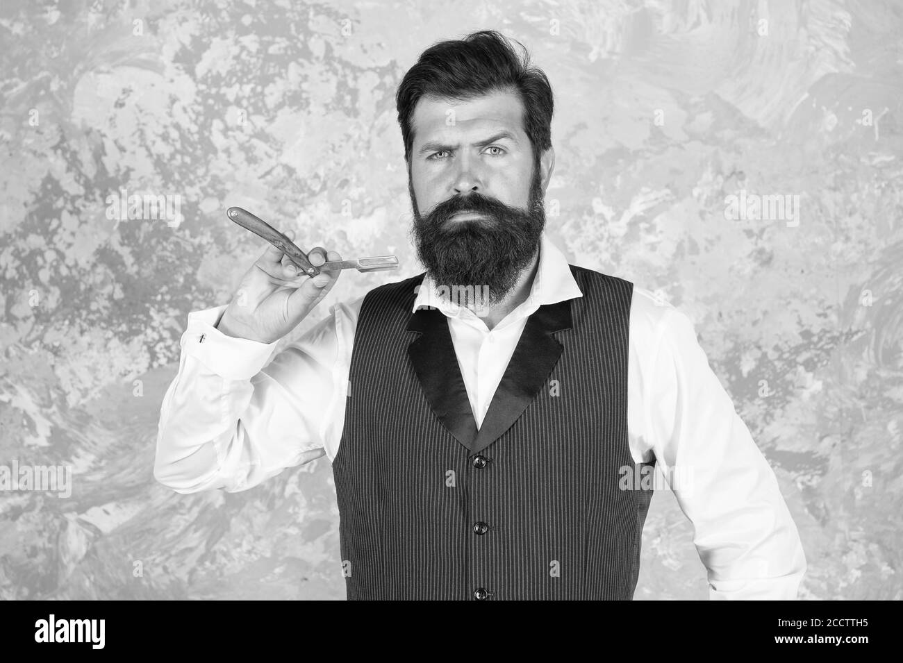 Professional stylist makes trendy beard hi-res stock photography and ...
