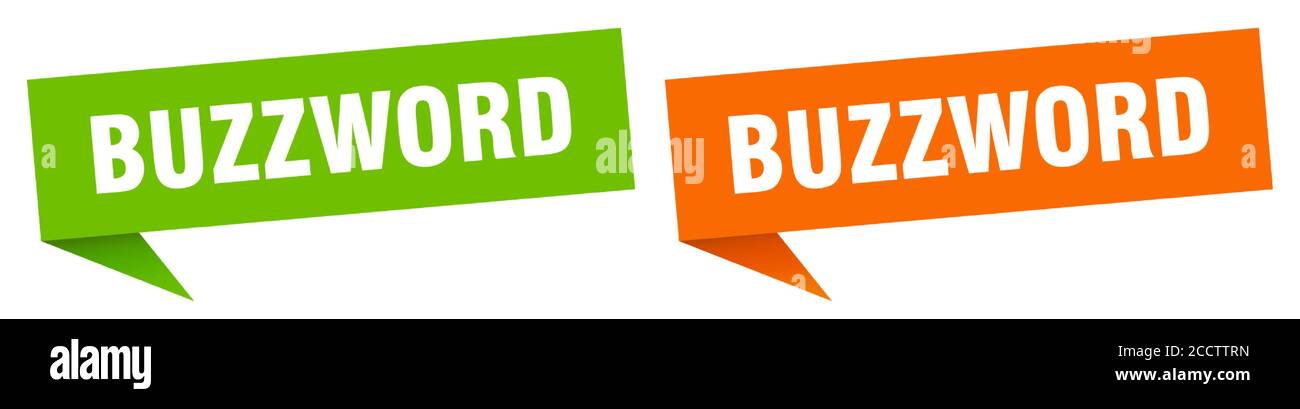 buzzword banner sign. buzzword speech bubble label set Stock Vector ...
