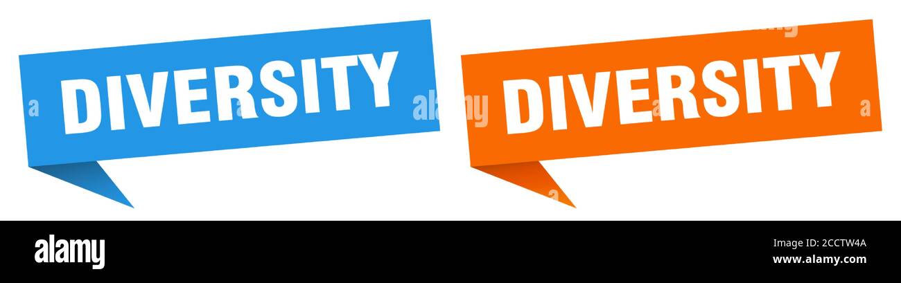 diversity banner sign. diversity speech bubble label set Stock Vector ...