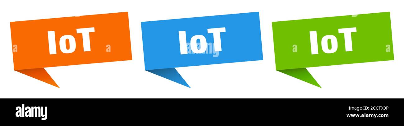 iot banner sign. iot speech bubble label set Stock Vector Image & Art ...