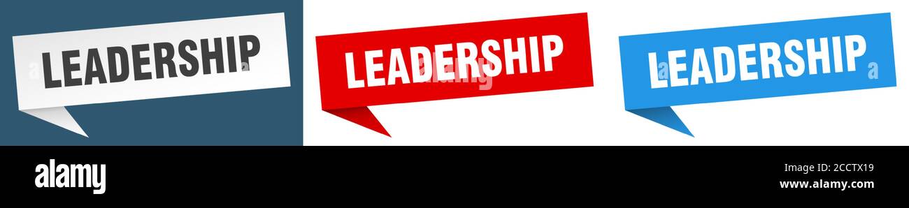 leadership banner sign. leadership speech bubble label set Stock Vector ...
