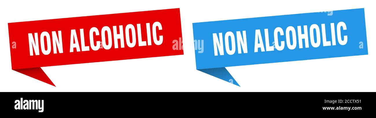 non alcoholic banner sign. non alcoholic speech bubble label set Stock ...