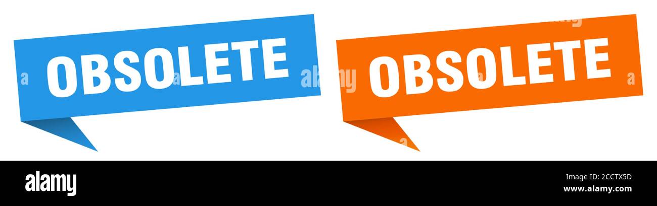 obsolete banner sign. obsolete speech bubble label set Stock Vector ...