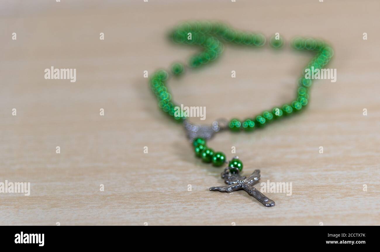 Rosary and religious crucifix. Symbols of Catholicism. Crucifix (Cross ...