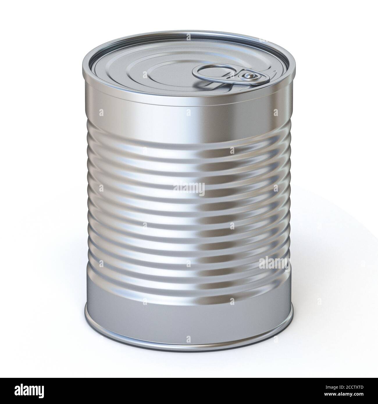 Food metal tin 3D render illustration isolated on white background ...