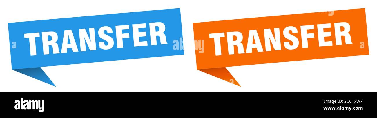 transfer banner sign. transfer speech bubble label set Stock Vector ...