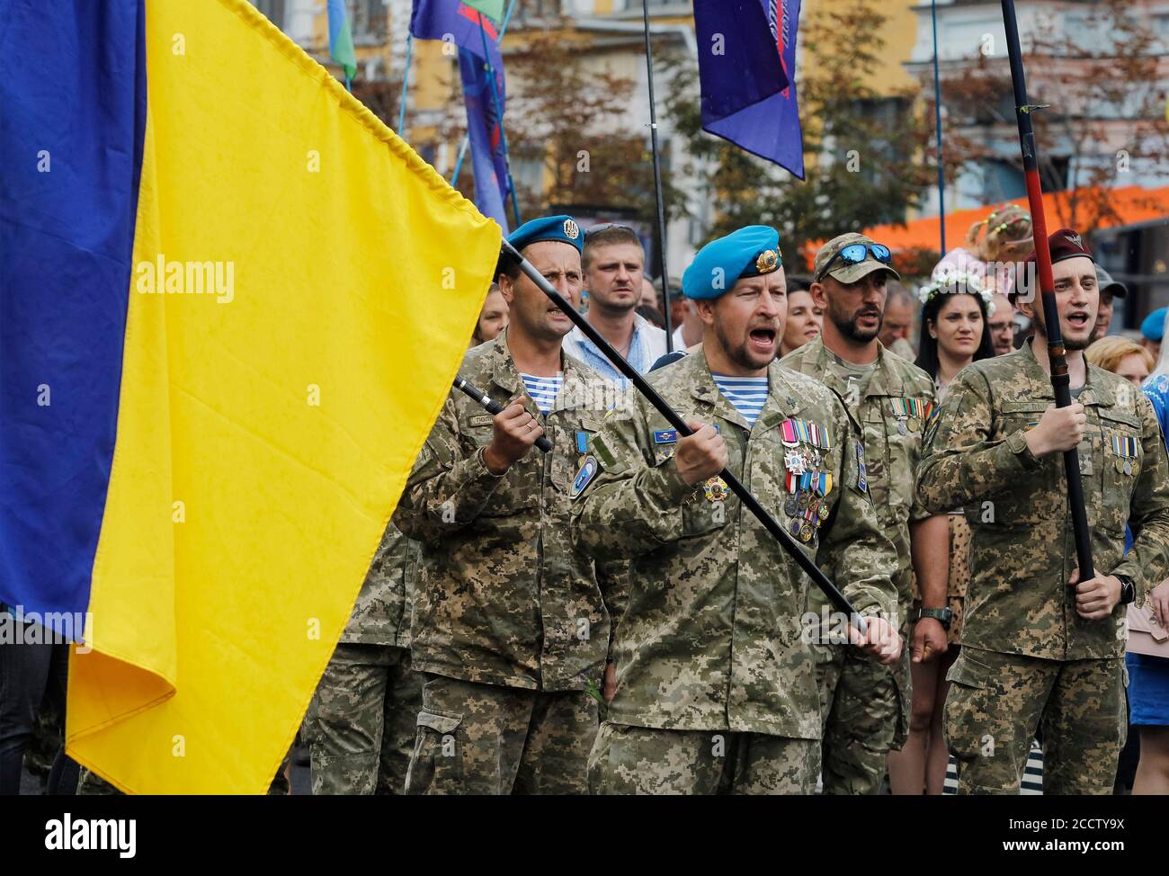 Ukrainian veterans, participants of the eastern Ukraine war conflict ...