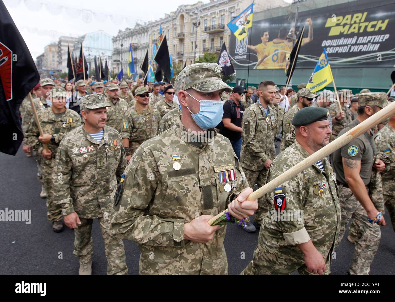 Ukrainian veterans, participants of the eastern Ukraine war conflict ...