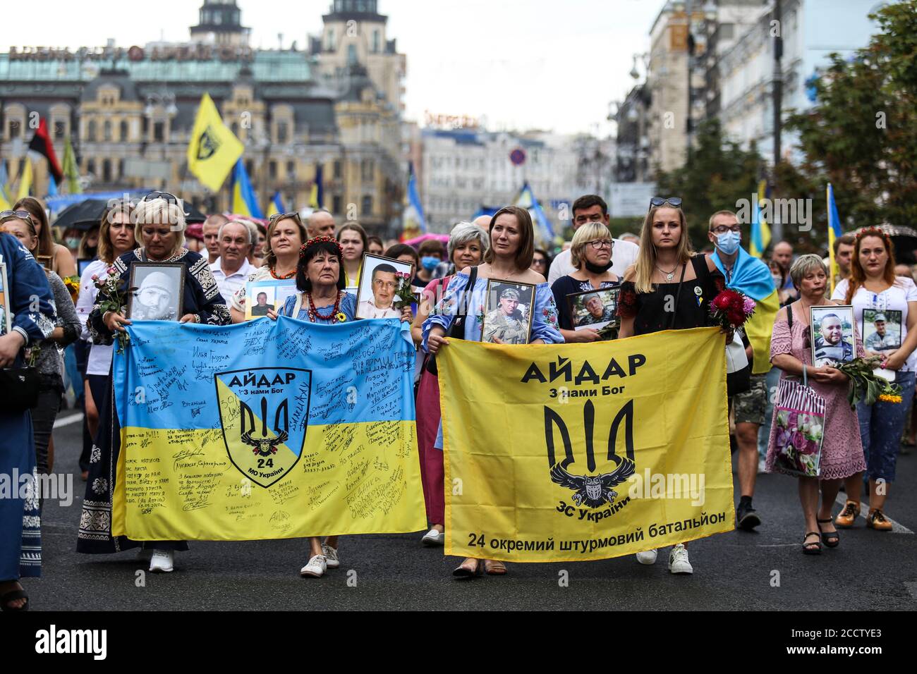 Ukrainian veterans, participants of the eastern Ukraine war conflict ...